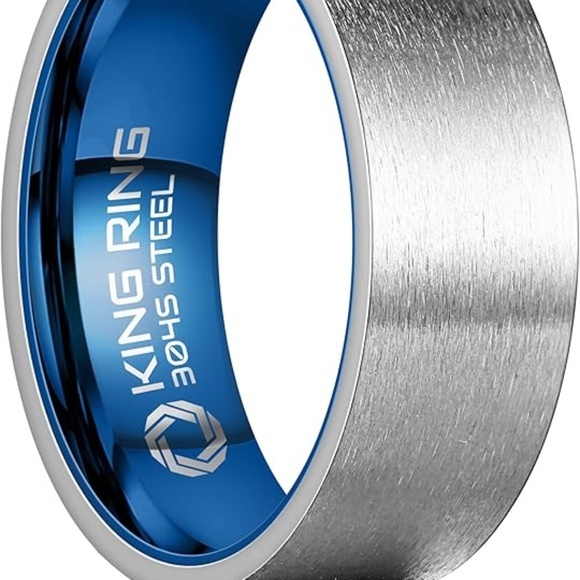 Jewelry | King Ring 8mm Ultra Flat Ring K29 Fine Matt Finish Stainless ...